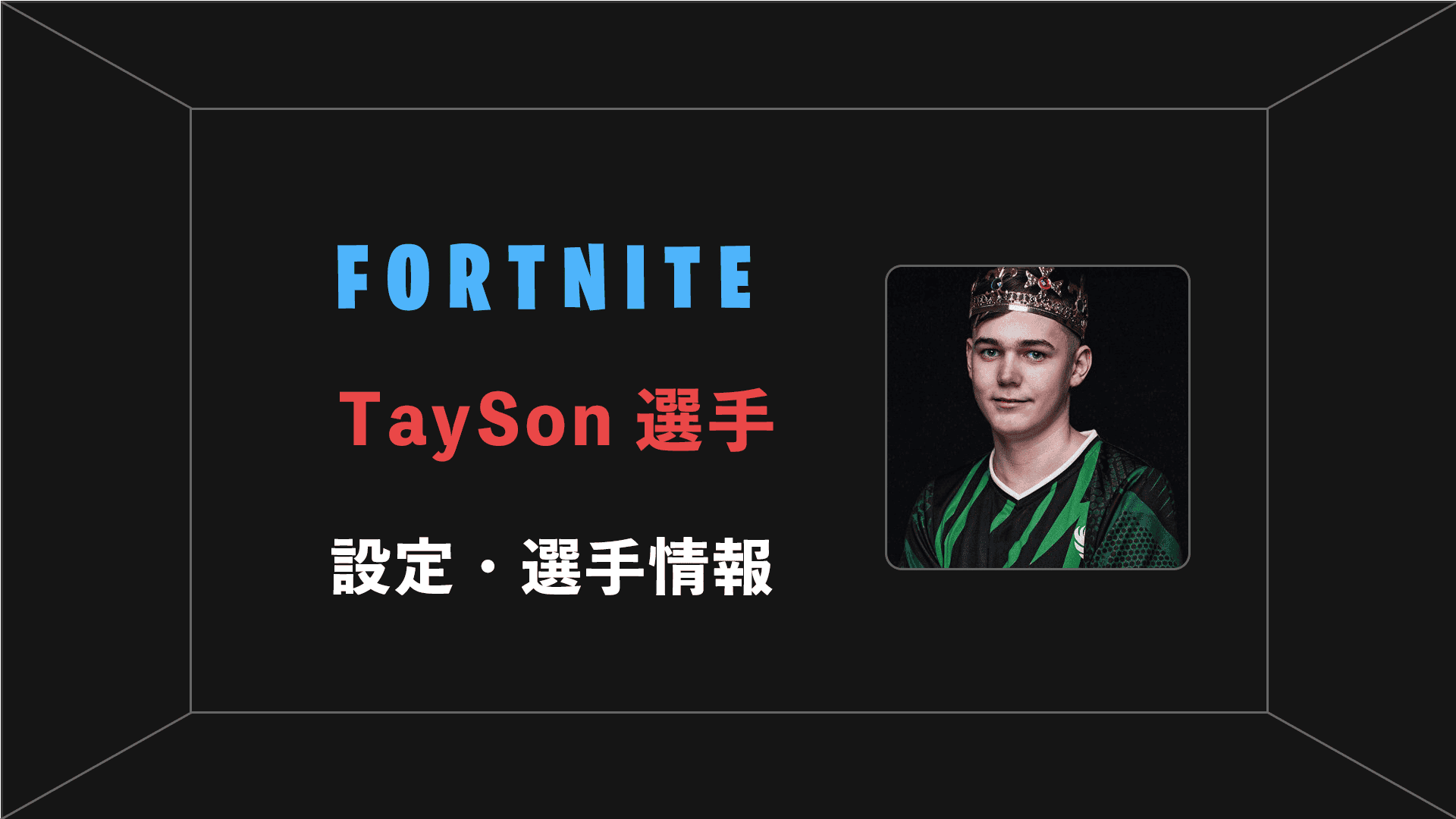 【FORTNITE】TaySon(テイソン)選手の感度・設定・年齢等