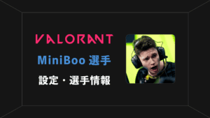 【VALORANT】MiniBoo(ミニブー)選手の感度・設定